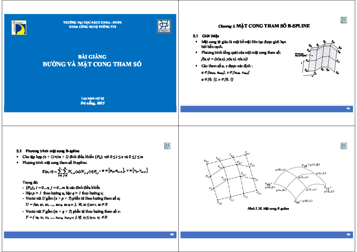 DHMT Final Exam Notes: B-Spline Concepts and Applications - Studocu