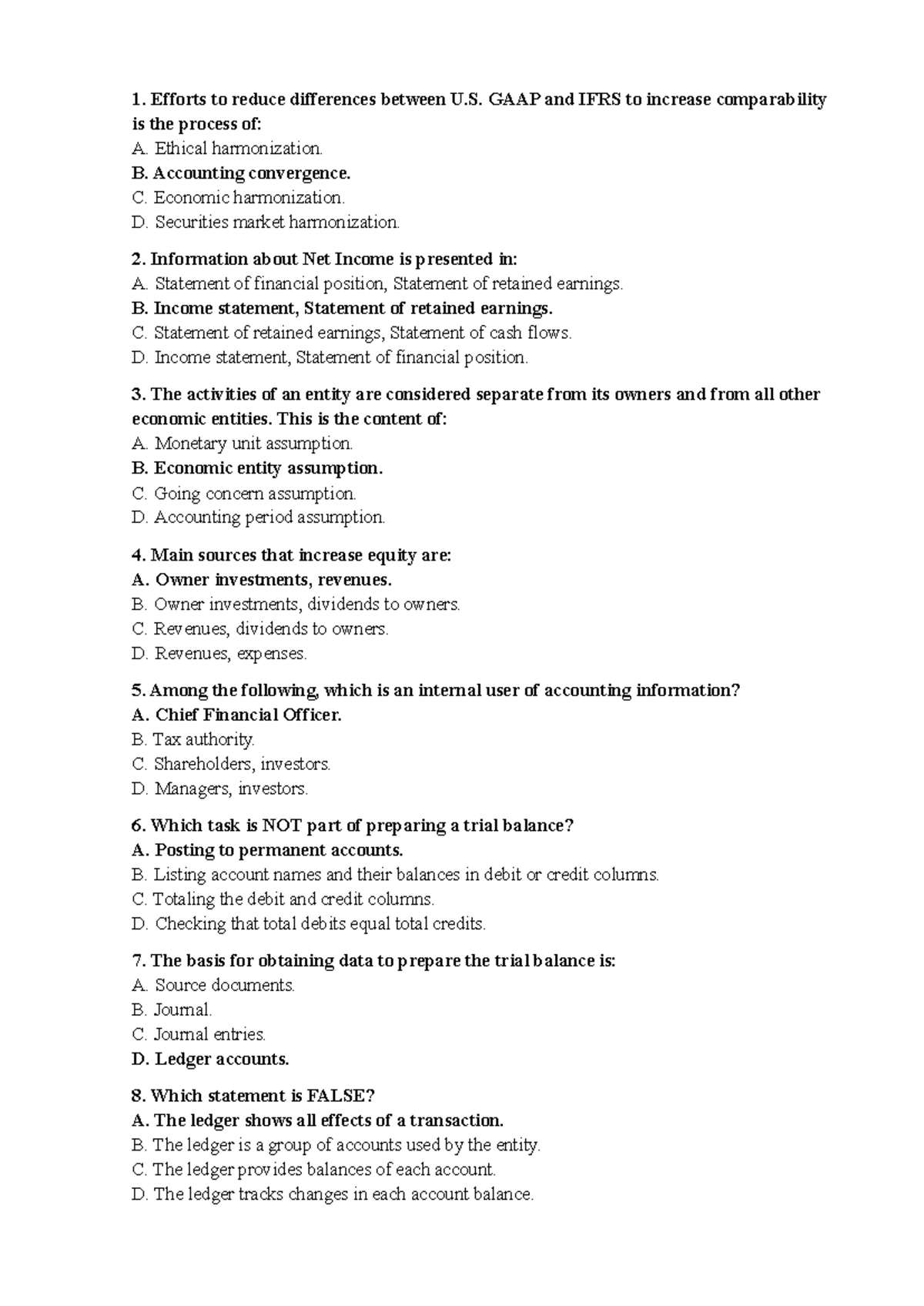 AP 2 - Accounting Concepts and Adjustments Quiz - Studocu