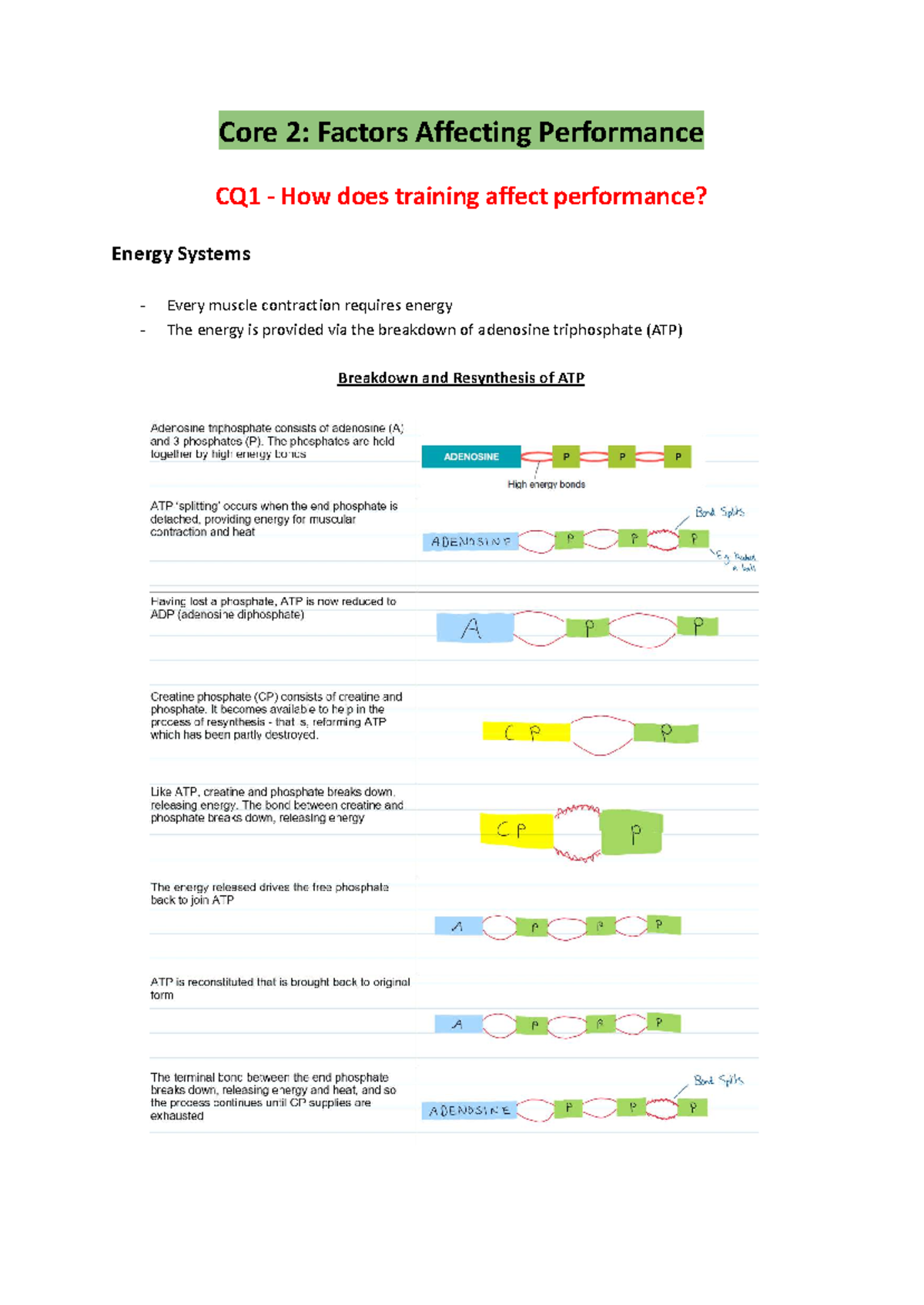 PDH Y12: Factors Influencing Performance and Energy Systems - Studocu