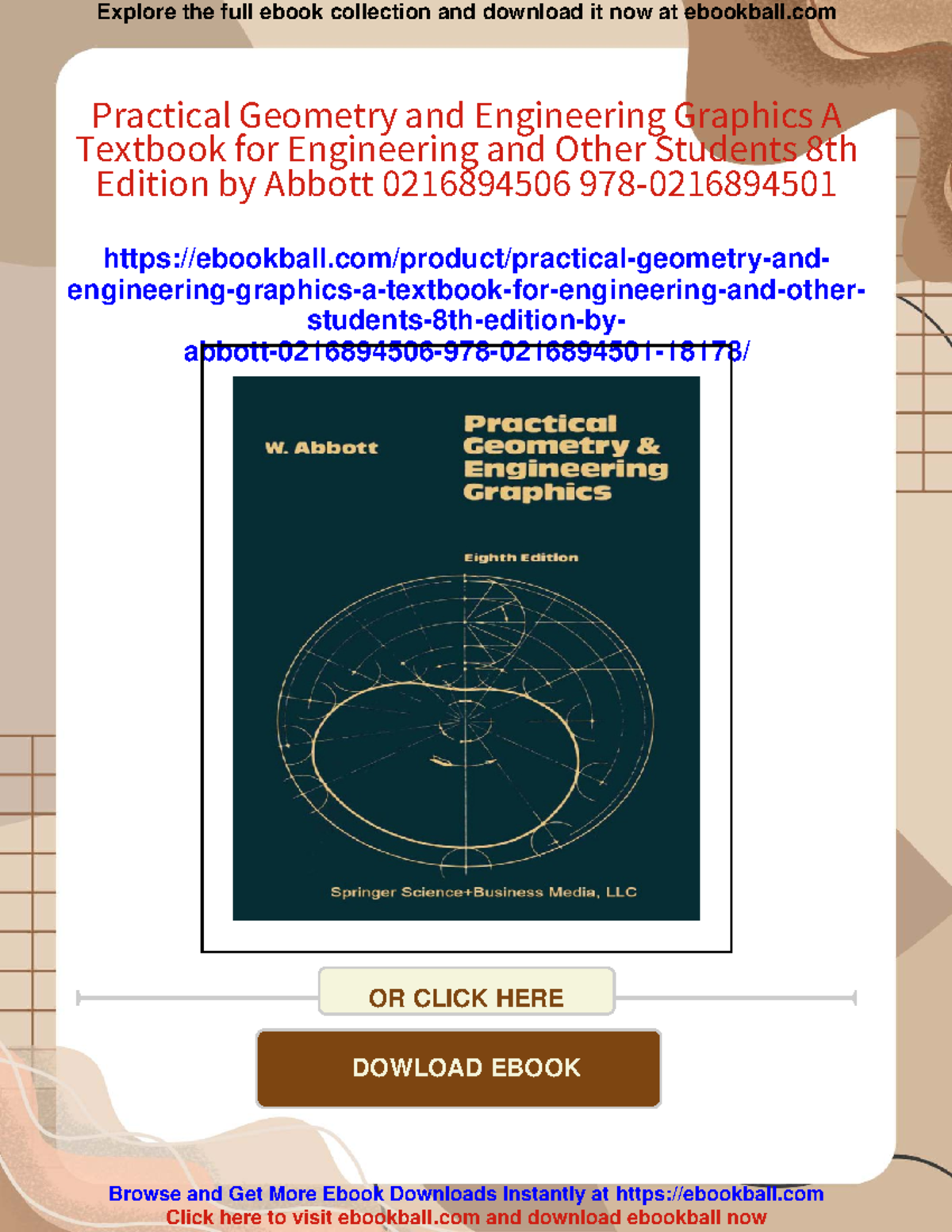 Practical Geometry and Engineering Graphics: A Textbook for Engineering ...