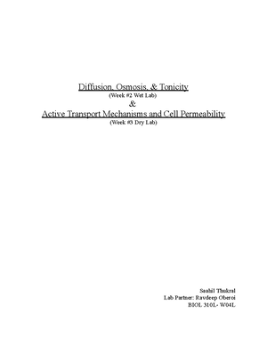 Physiology lab manual - lab answers - BIOL 310 - Studocu