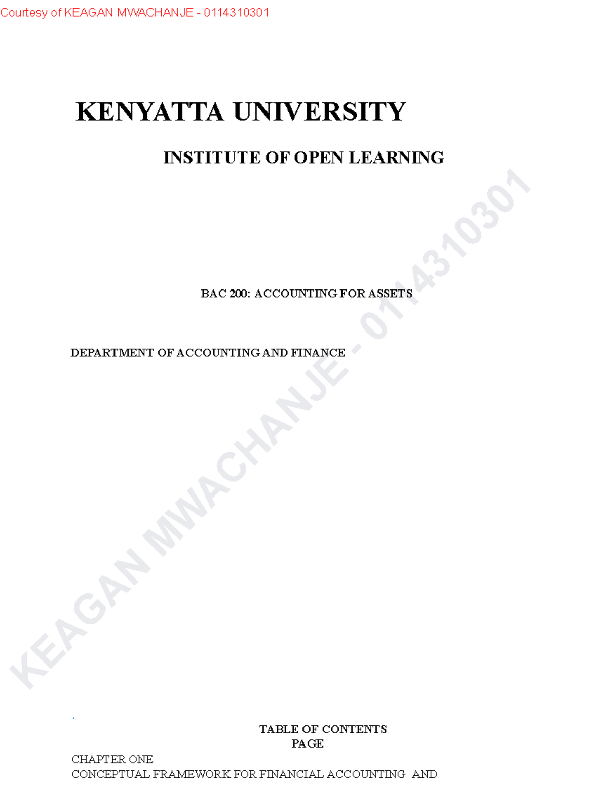 BAC 200: Accounting for Assets - Comprehensive Study Notes - Studocu