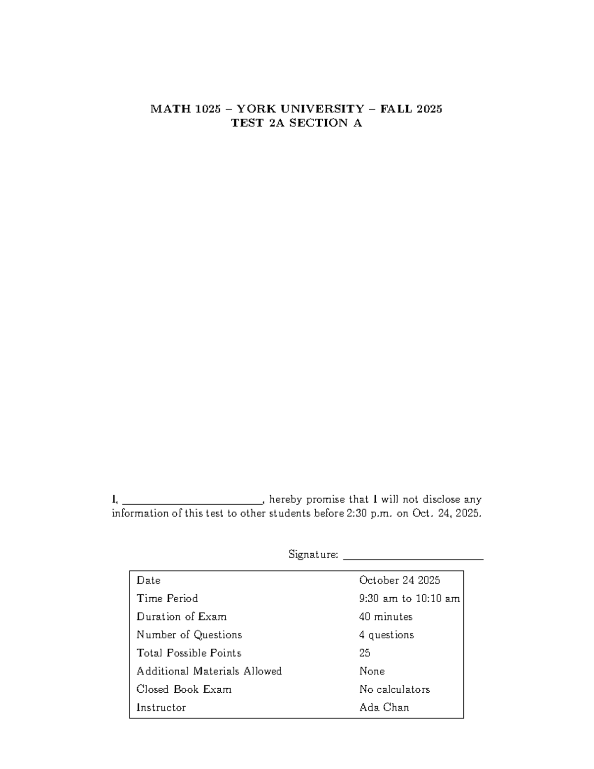 Midterm 2 Review for MATH 1025 - York University Fall 2025 - Studocu