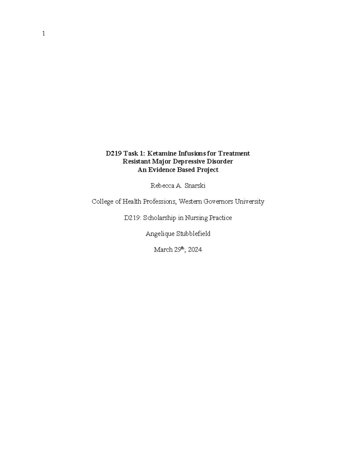 D223 Task 1: Analyzing Trinity Health Grand Rapids in Healthcare ...