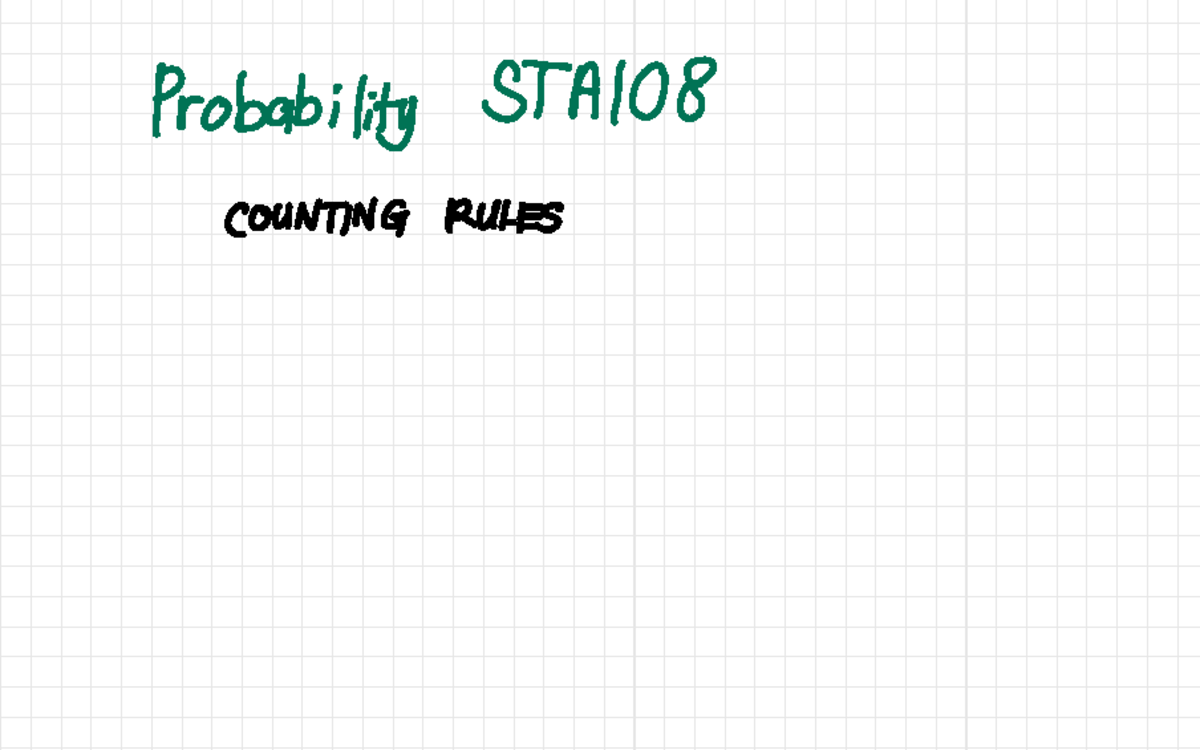 Counting Rules STA108 - Practice make perfect - Probability STA / 08 COUNTING RULES d MN Rules g ...