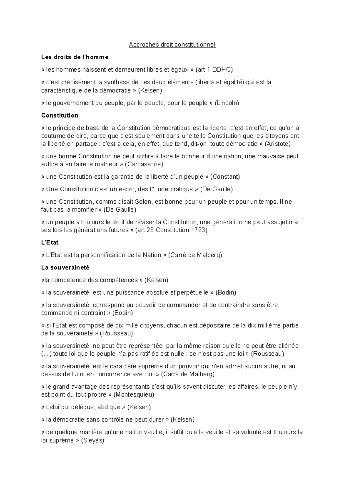 Accroches DC - phrases d'accroche en droit constitutionnel - Accroches droit constitutionnel Les ...