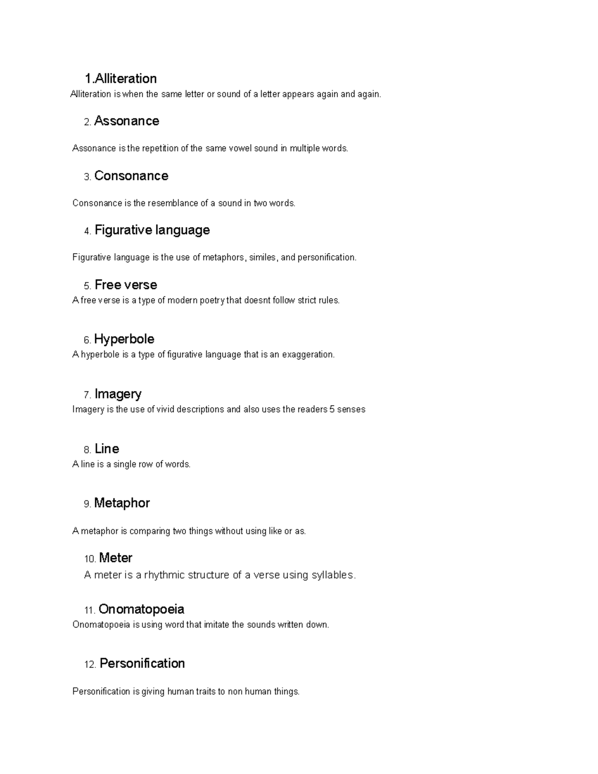 Literary Devices Overview: Definitions & Examples for Poetry Study ...