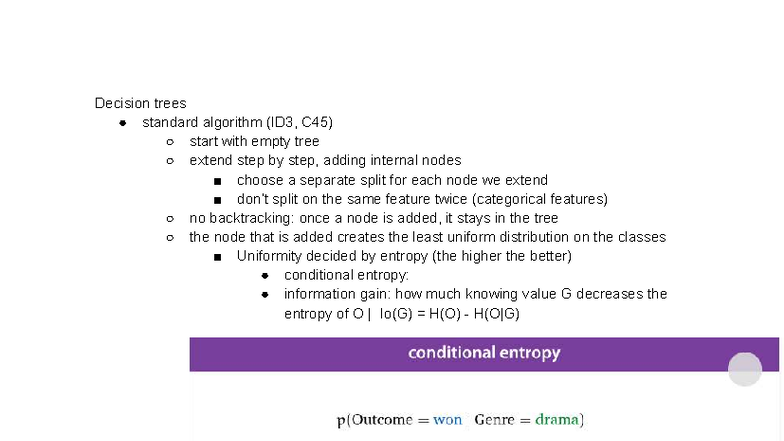Lecture 10: Decision Trees & Ensembles (ID3, C4.5) Overview - Studeersnel