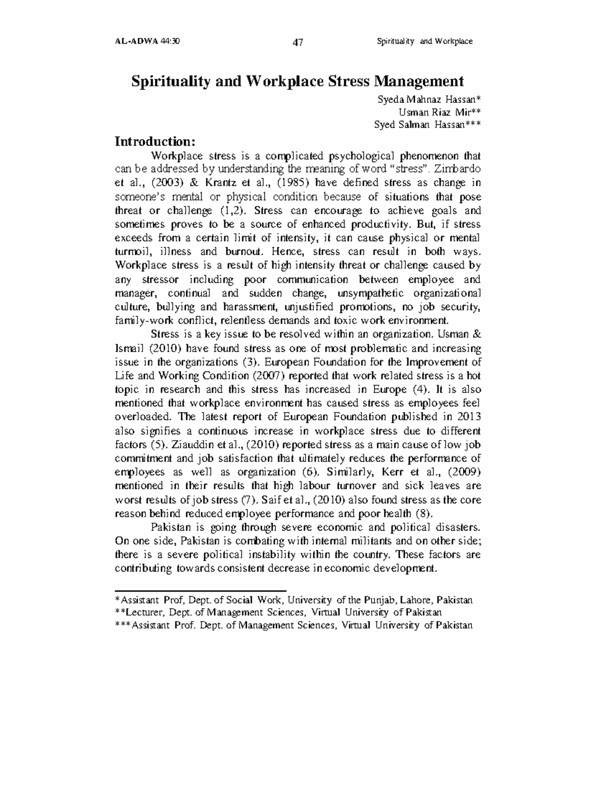 44:30 47 Spirituality and Workplace Stress Management Techniques - Studocu