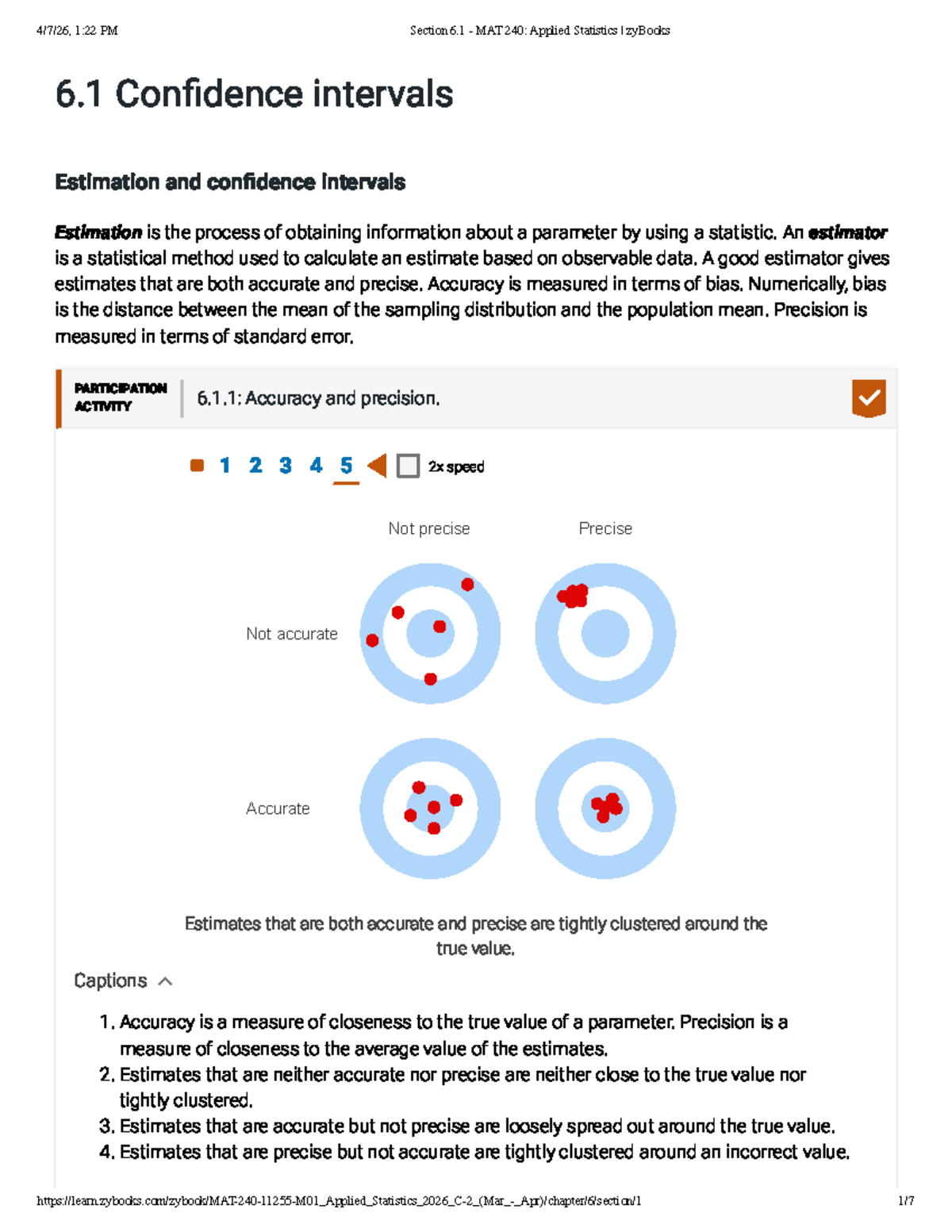 Section 6.1 - MAT 240: Applied Statistics Confidence Intervals and ...