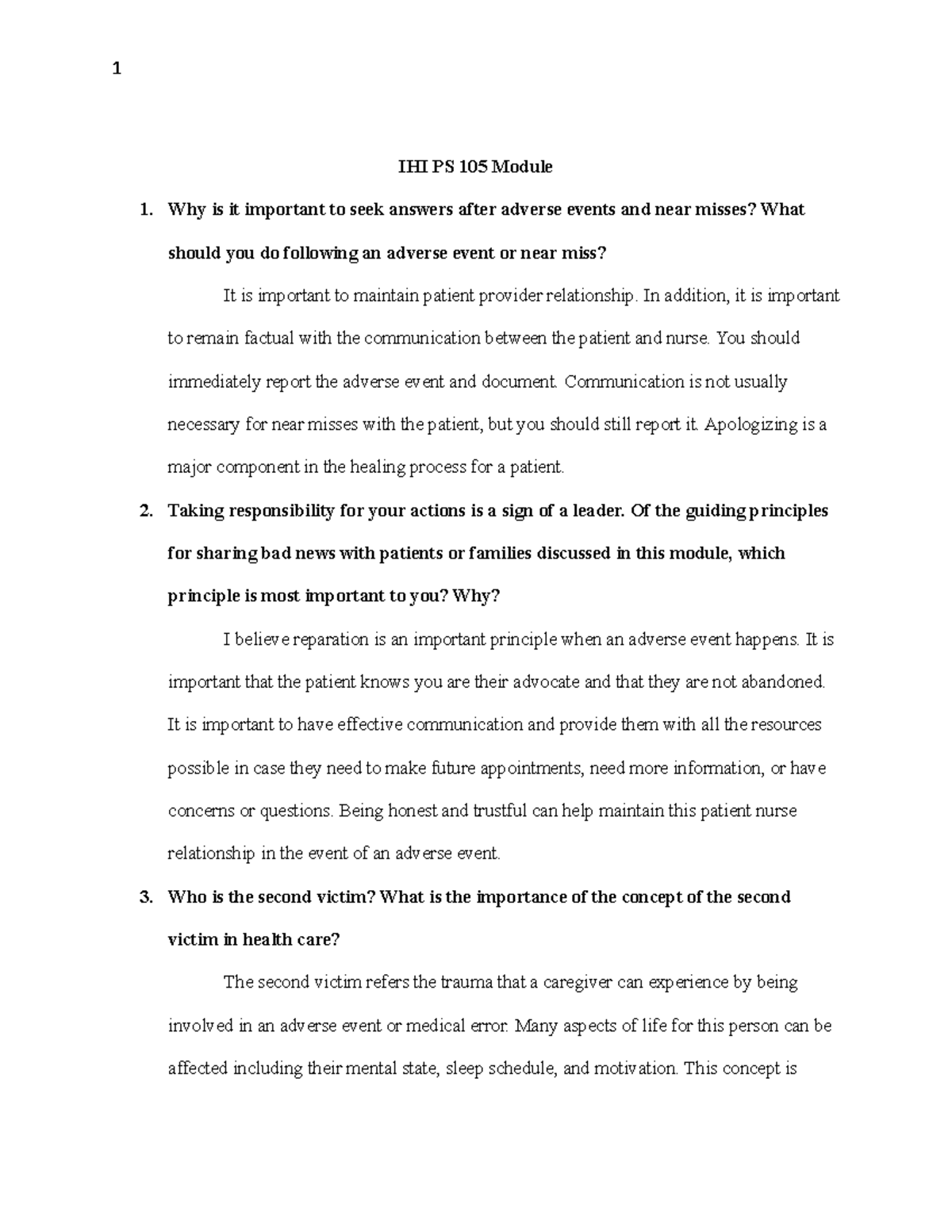 IHI PS 105 Module - uploaded for guidance - 1 **IHI PS 105 Module Why ...