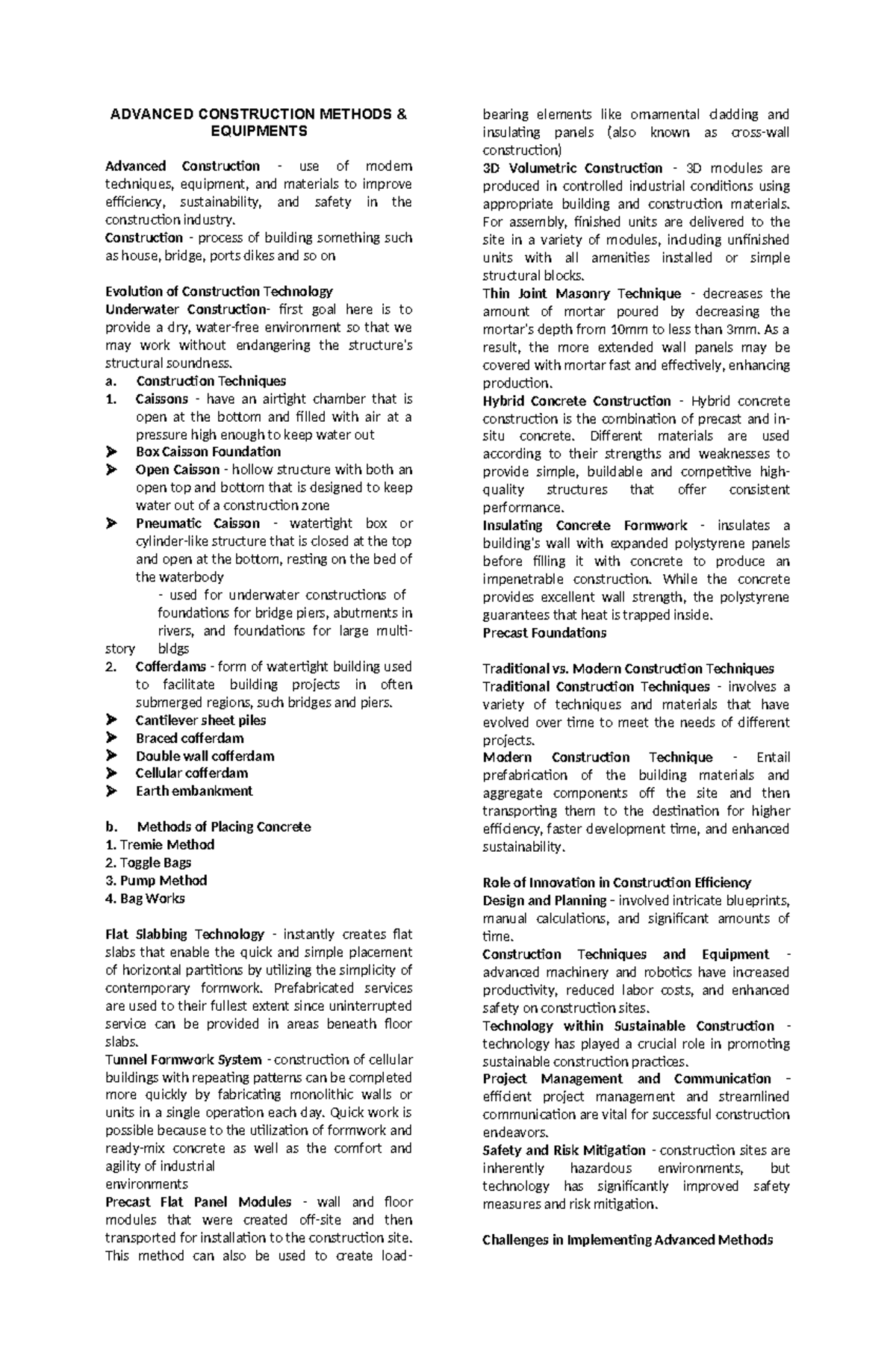 Advanced Construction Methods & Equipment: Techniques for Efficiency ...