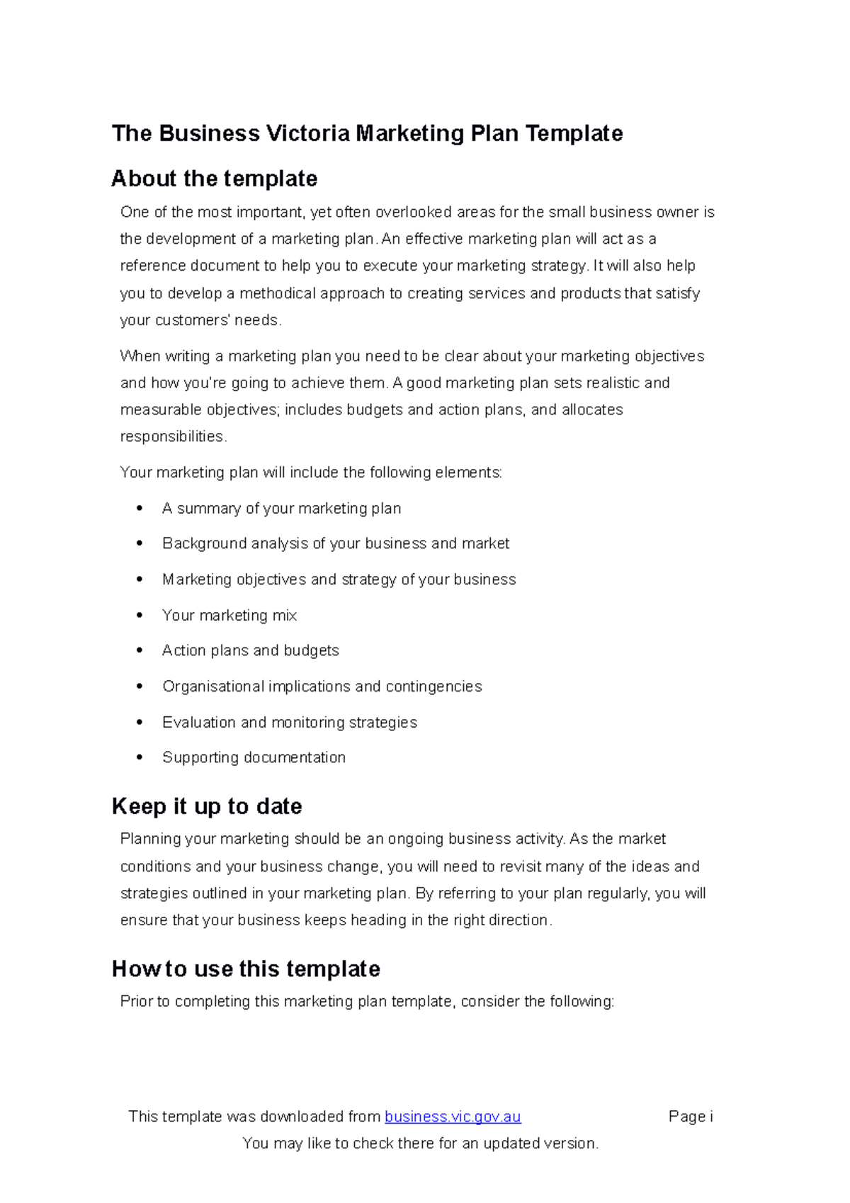 Marketing Plan Template for Small Businesses: 12 Examples Included ...
