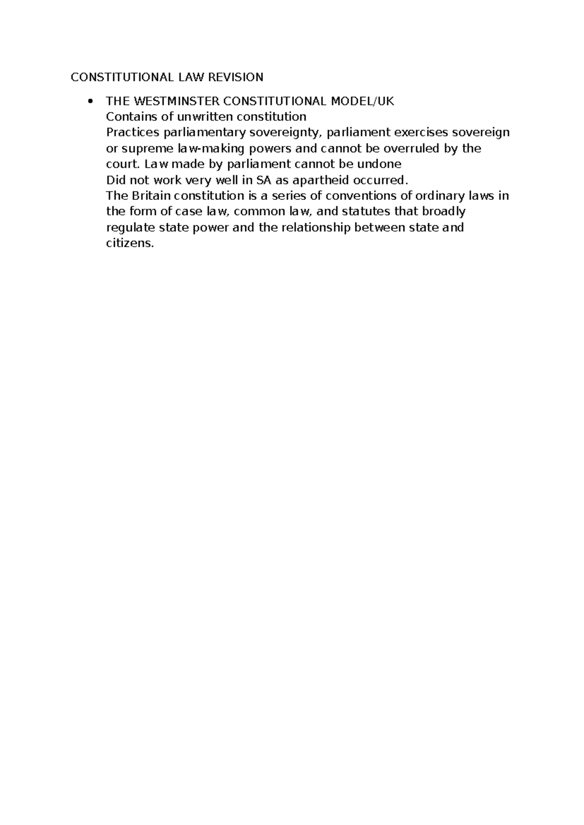 Constitutional LAW Revision - CONSTITUTIONAL LAW REVISION THE ...