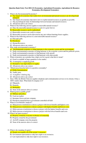 Economics department Model exam questions with answers - Wolaita Sodo ...