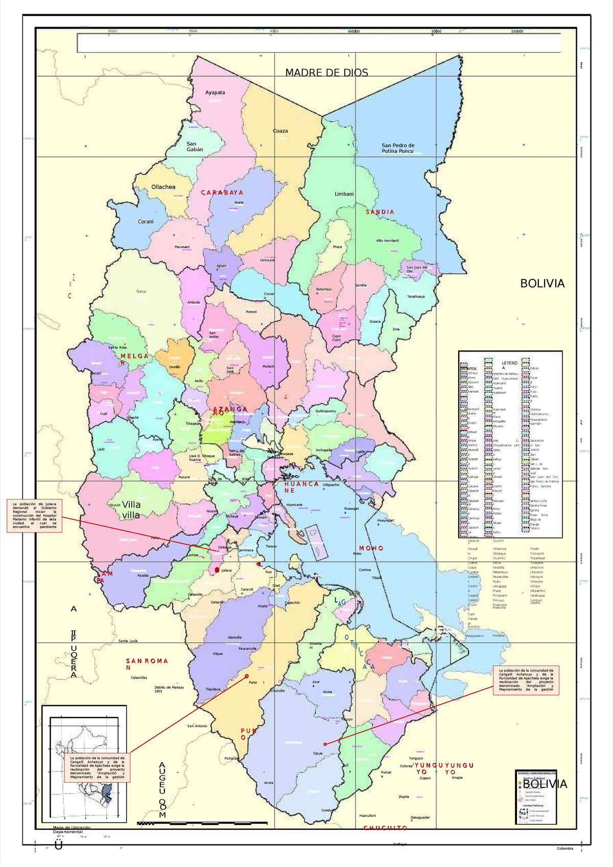 Mapa Político de la Región Puno - Documento de Estudio - Studocu