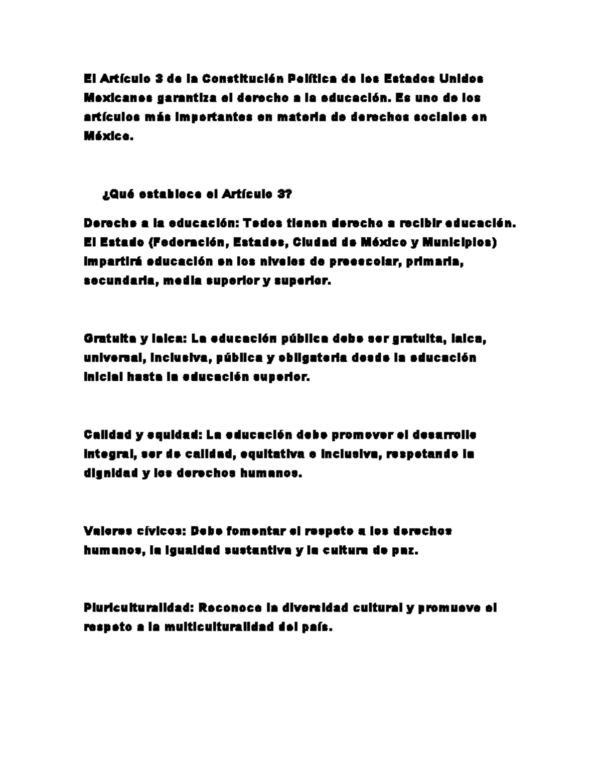 Derechos educativos y sociales en el Artículo 3 de la Constitución ...