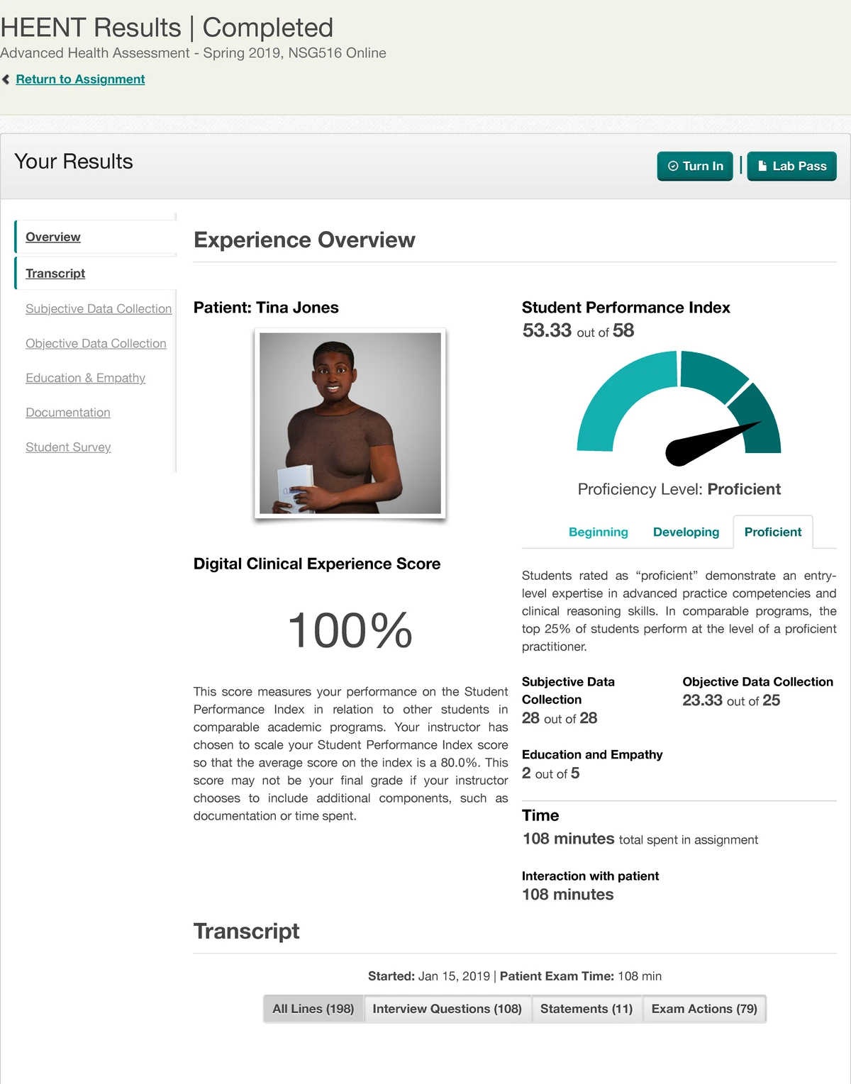 HEENT Case Study: Patient Analysis - Tina Jones (Shadow Health) - Studocu