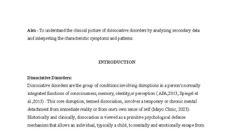 Understanding Dissociative Disorders: Clinical Insights and Patterns ...