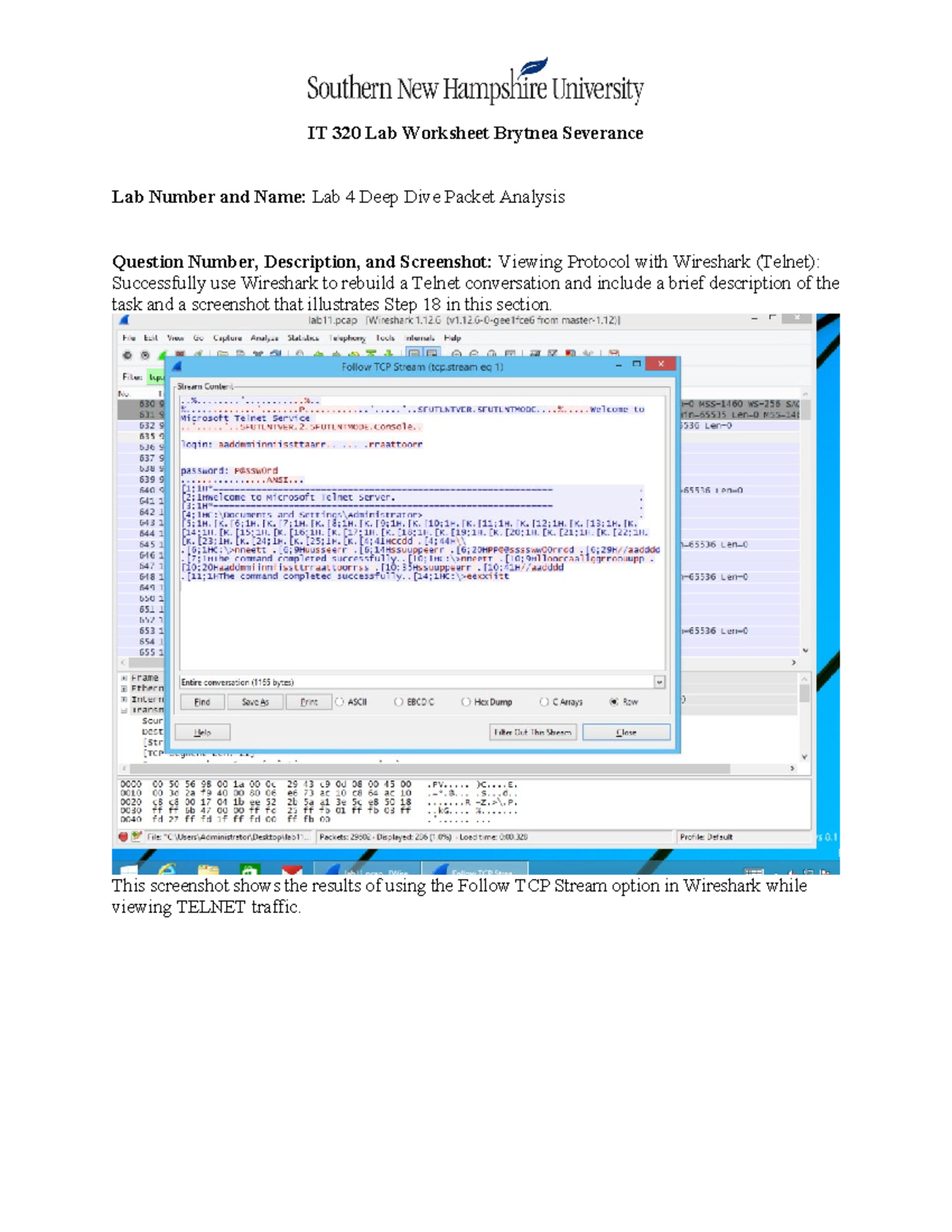 IT 320 - Lab 4 Deep Dive: Wireshark Packet Analysis Guide - Studocu