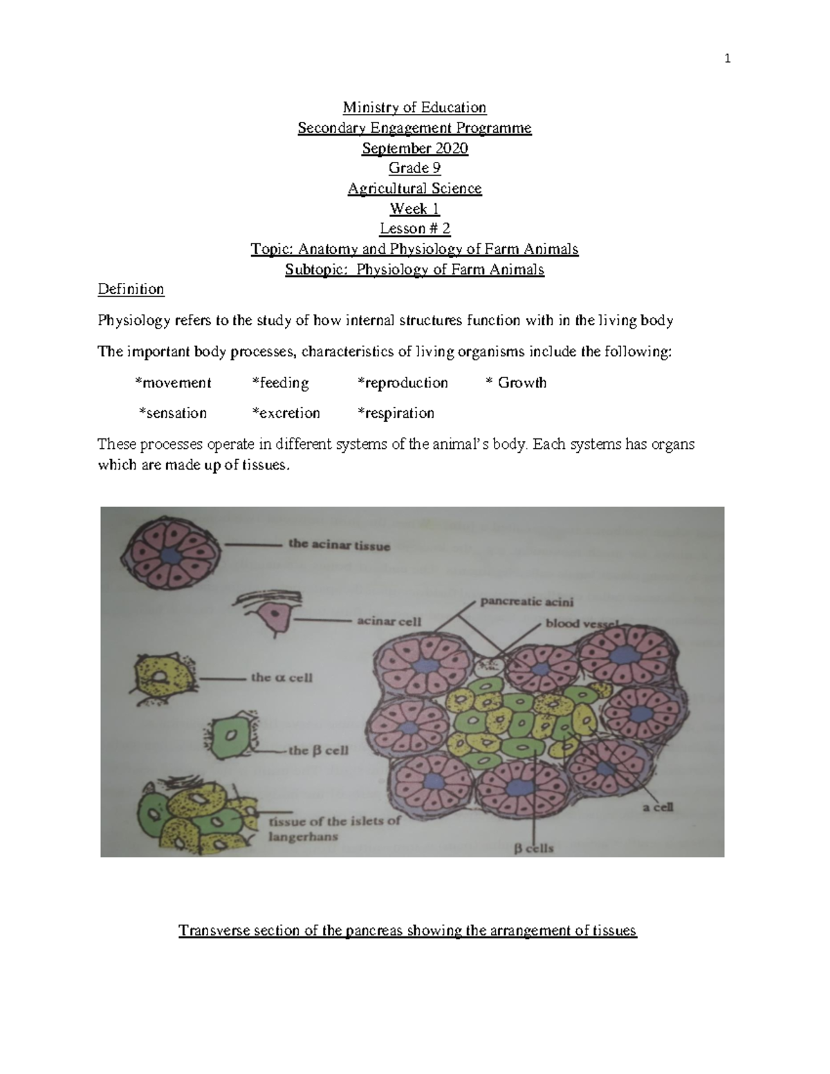 Grade 9 Agriculture Science Week 1 Lesson 2 - Ministry of Education ...