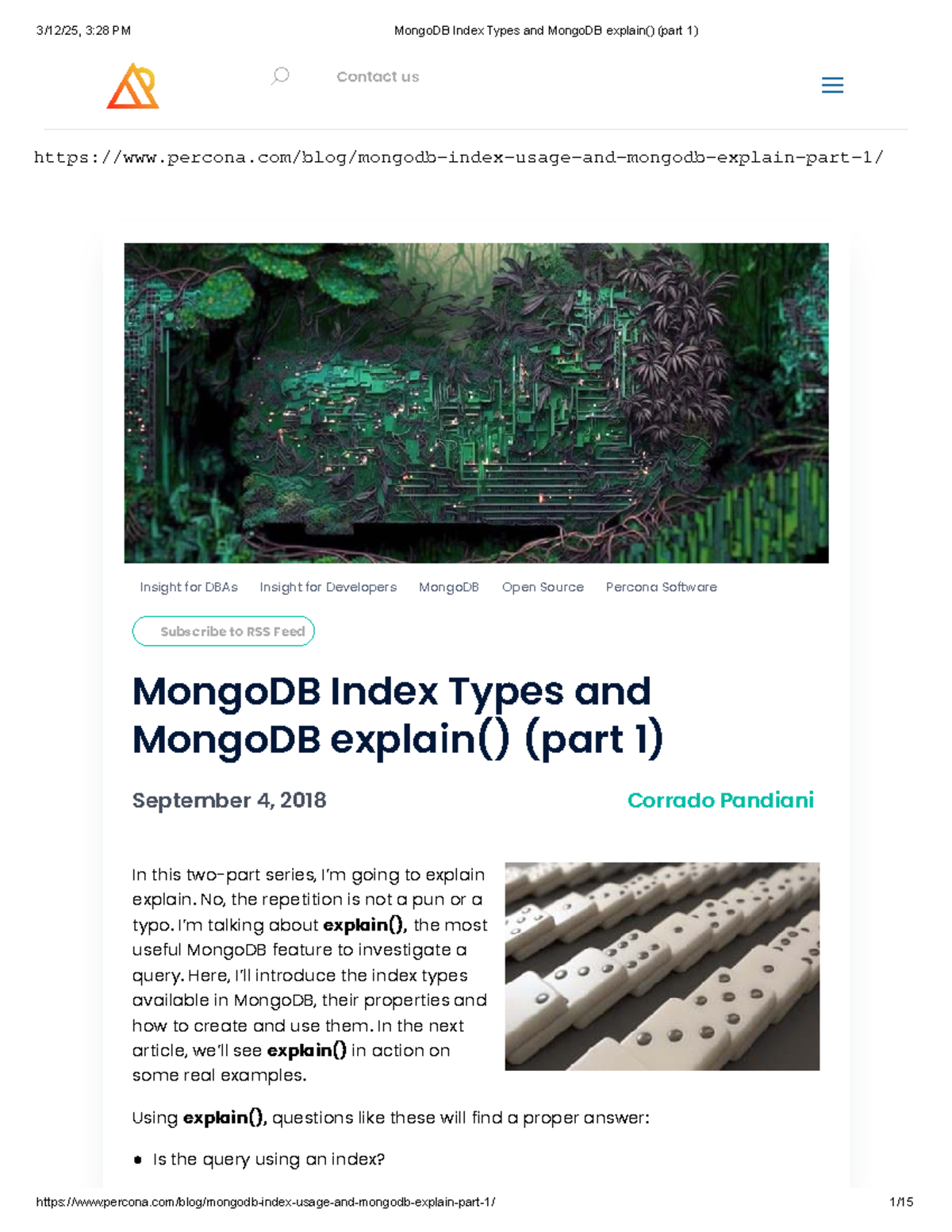 MongoDB Index Types & explain() Overview (Part 1) - Studocu