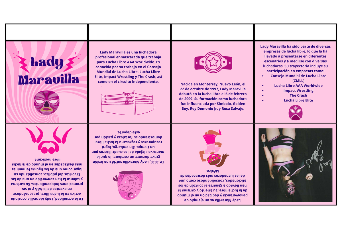 Folleto sobre Lady Maravilla: Trayectoria en Lucha Libre - Studocu
