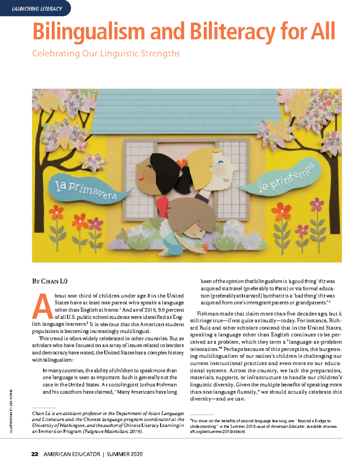 Lu (2020)Bilingualism and Biliteracy for All Celebrating Our Linguistic ...