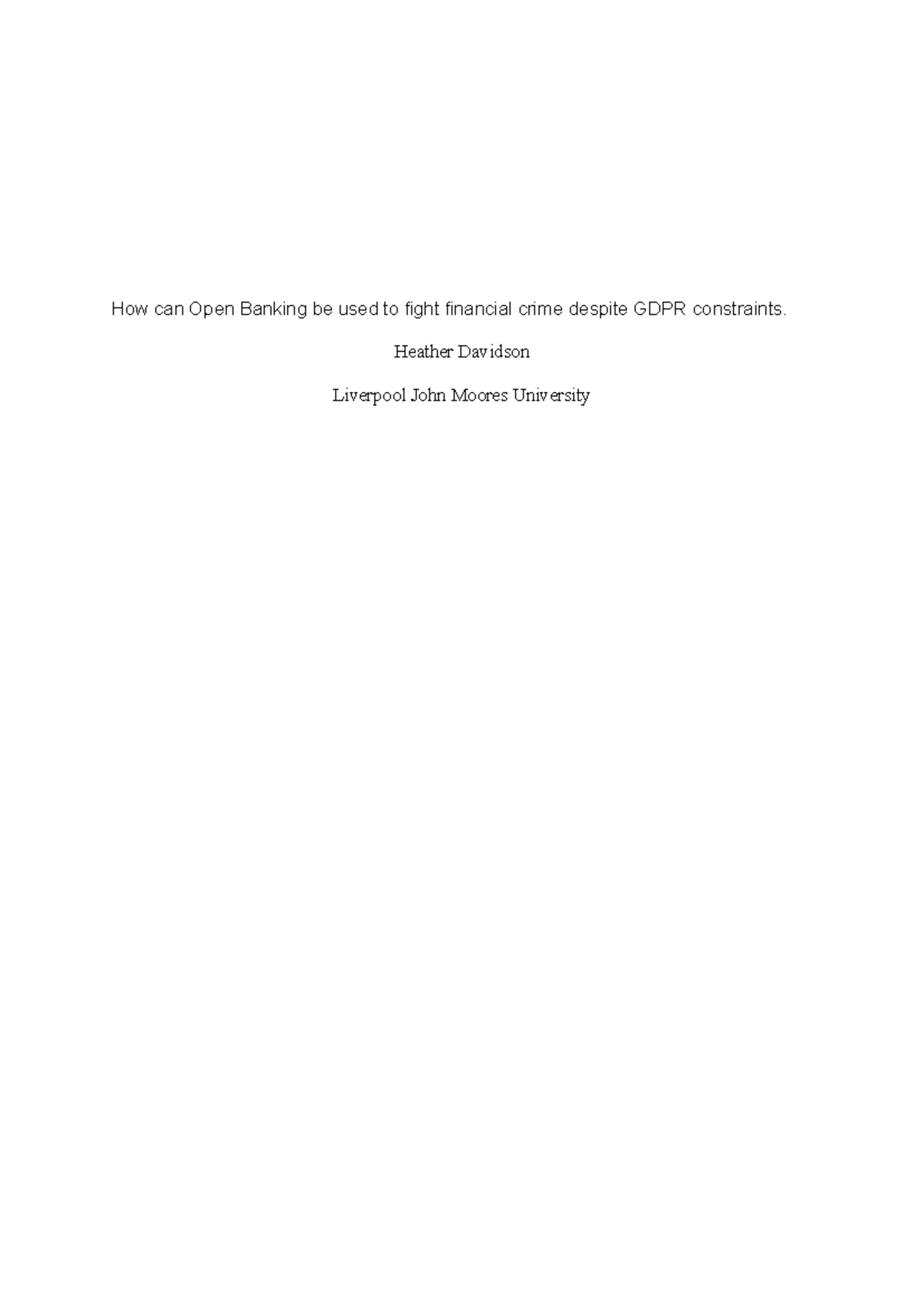 Leveraging Open Banking and Blockchain to Combat Financial Crime: LLM ...
