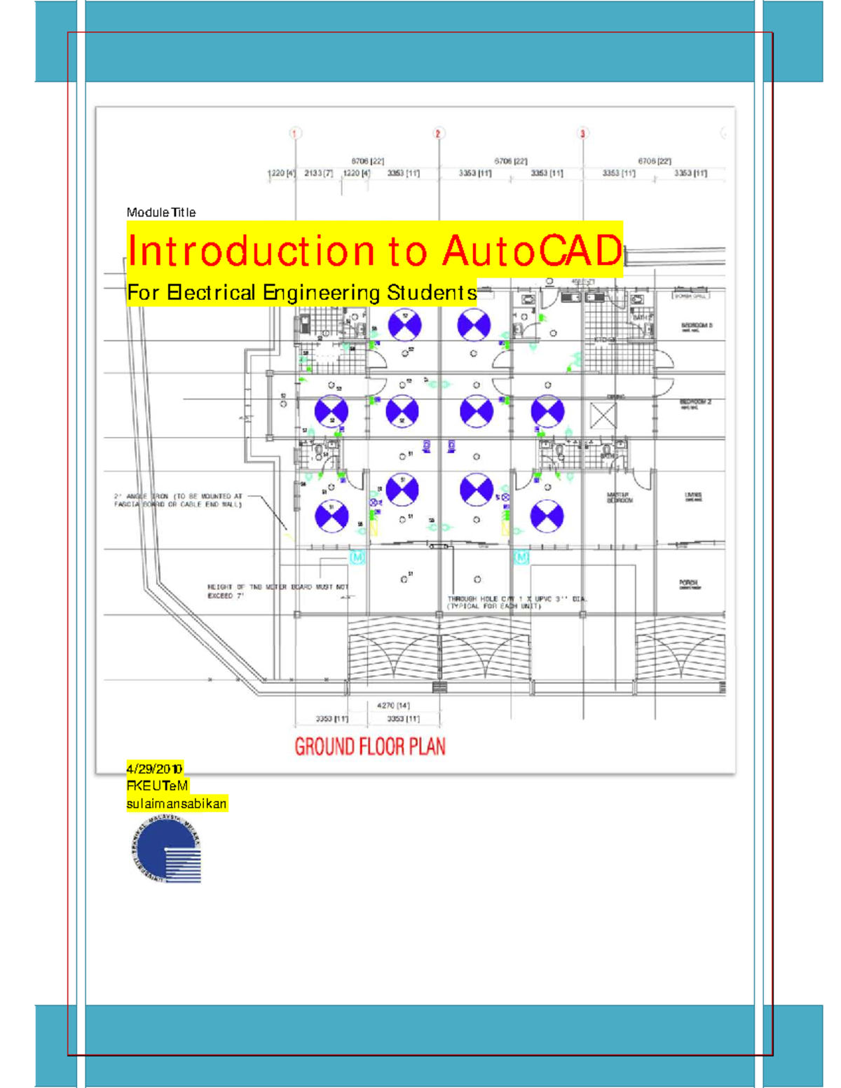 Introduction to AutoCAD for Electrical Engineering Students (FKE UTeM) - Studocu