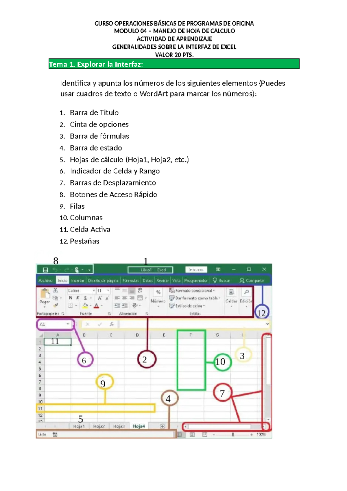 CURSO: OPERACIONES BÁSICAS DE PROGRAMAS DE OFICINA - MÓDULO 04 - EXCEL ...