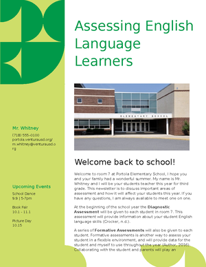 [Solved] What is the process used to determine EL program eligibility ...