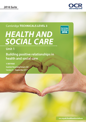 Meeting Individual Care and Support Needs - Unit 5 - Studocu