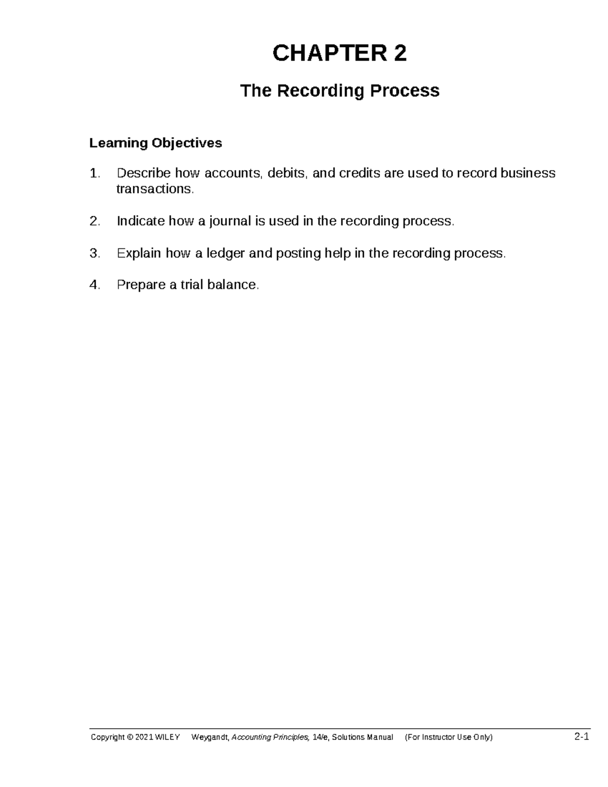 CHAPTER 2 AP14e Solutions Manual: The Recording Process Explained - Studocu