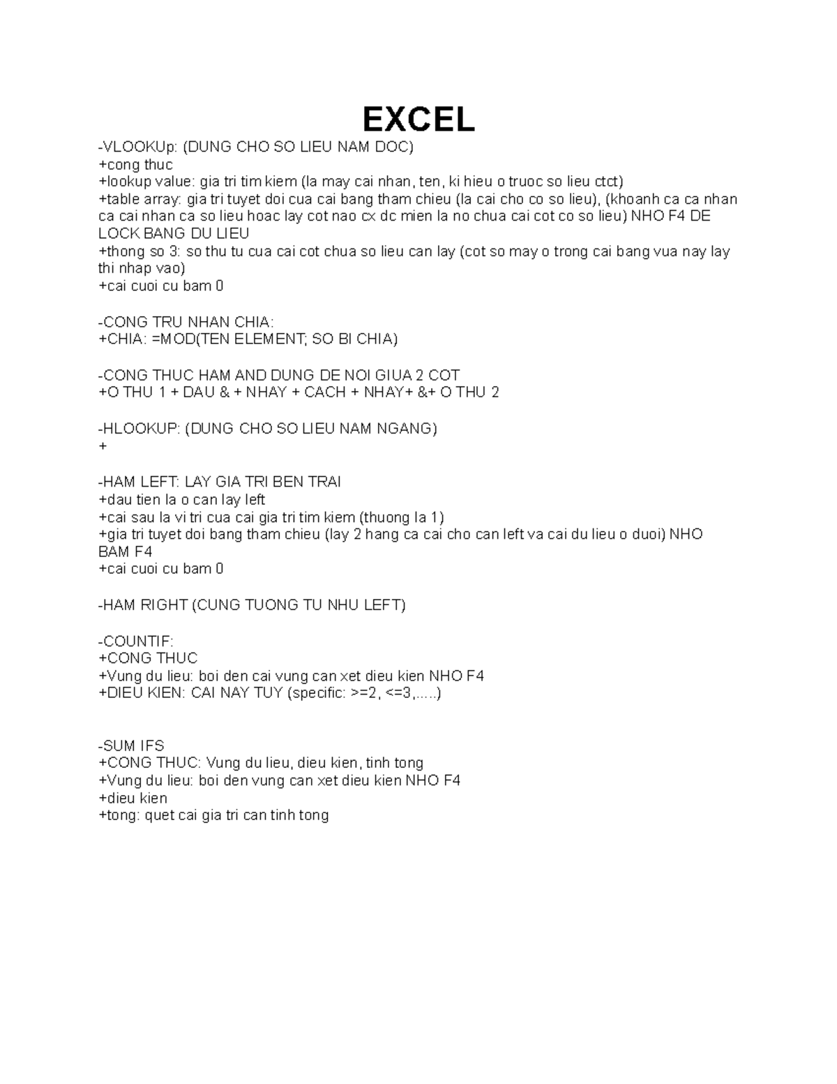 Excel 1511: Key Functions and Formulas for Data Analysis - Studocu