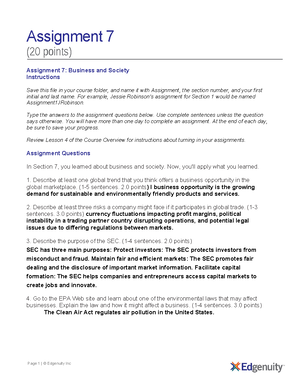 Assignment 8 - EL5732 (1) - Page 1 | © Edgenuity Inc Assignment 8 (20 points) Assignment 8 ...