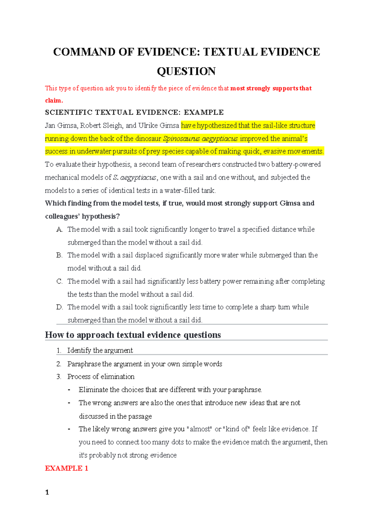 Command OF Evidence - Textual - COMMAND OF EVIDENCE: TEXTUAL EVIDENCE ...