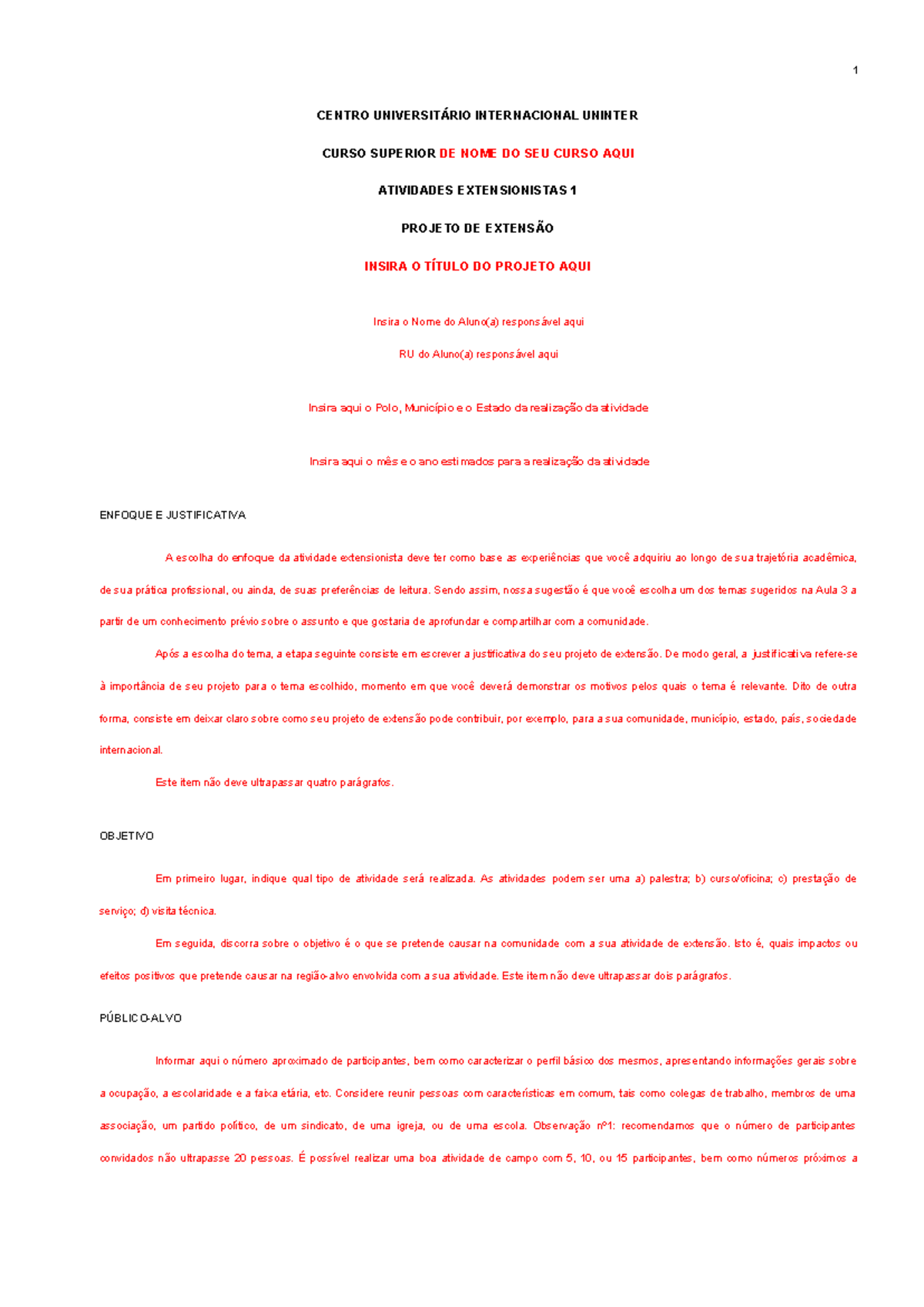 Extension Project Proposal for Activities Extension 1 - Course Code - 1 ...