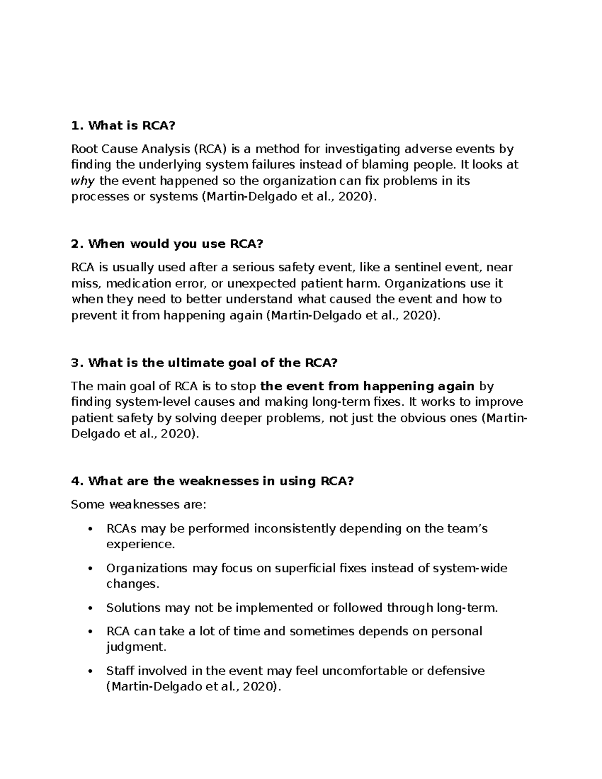 RCA Insights: Understanding Root Cause Analysis in Healthcare - Studocu