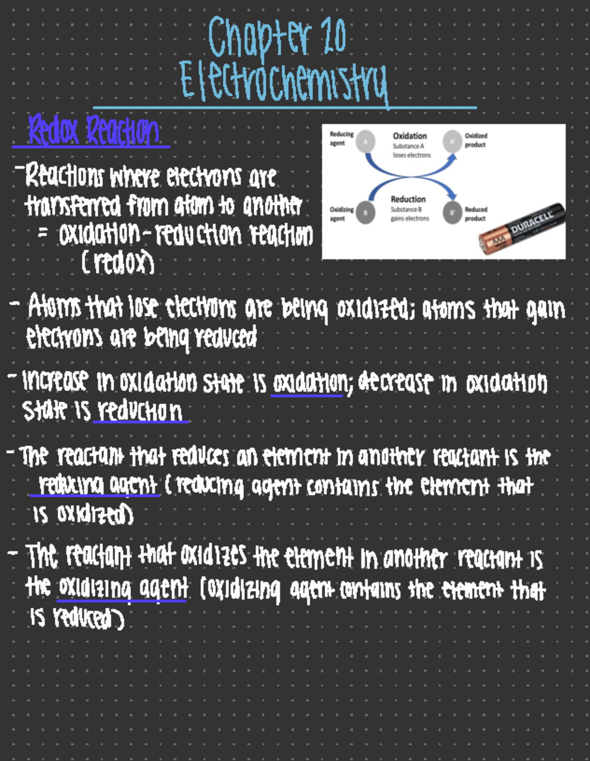 Ch20 Chem 1B Lecture Notes: Electrochemistry & Redox Reactions - Studocu