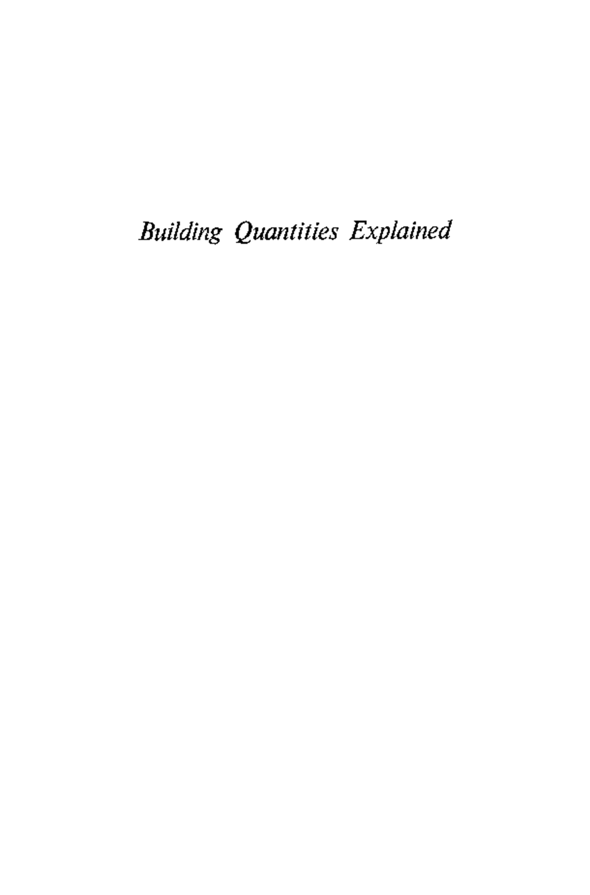 Building Quantities Explained: A Guide for Civil Engineering Students ...