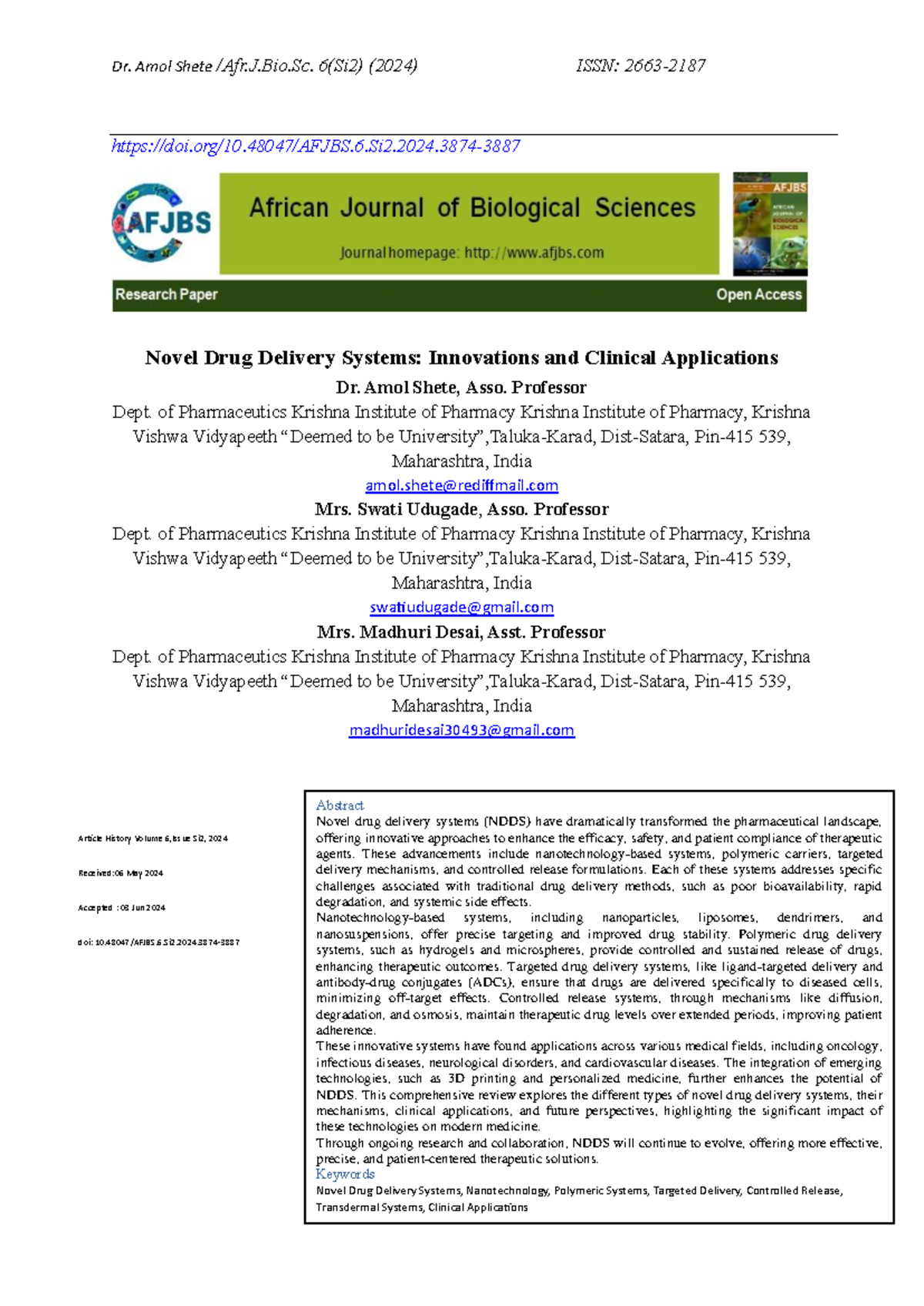 Novel Drug Delivery Systems (NDDS) Innovations & Clinical Applications ...