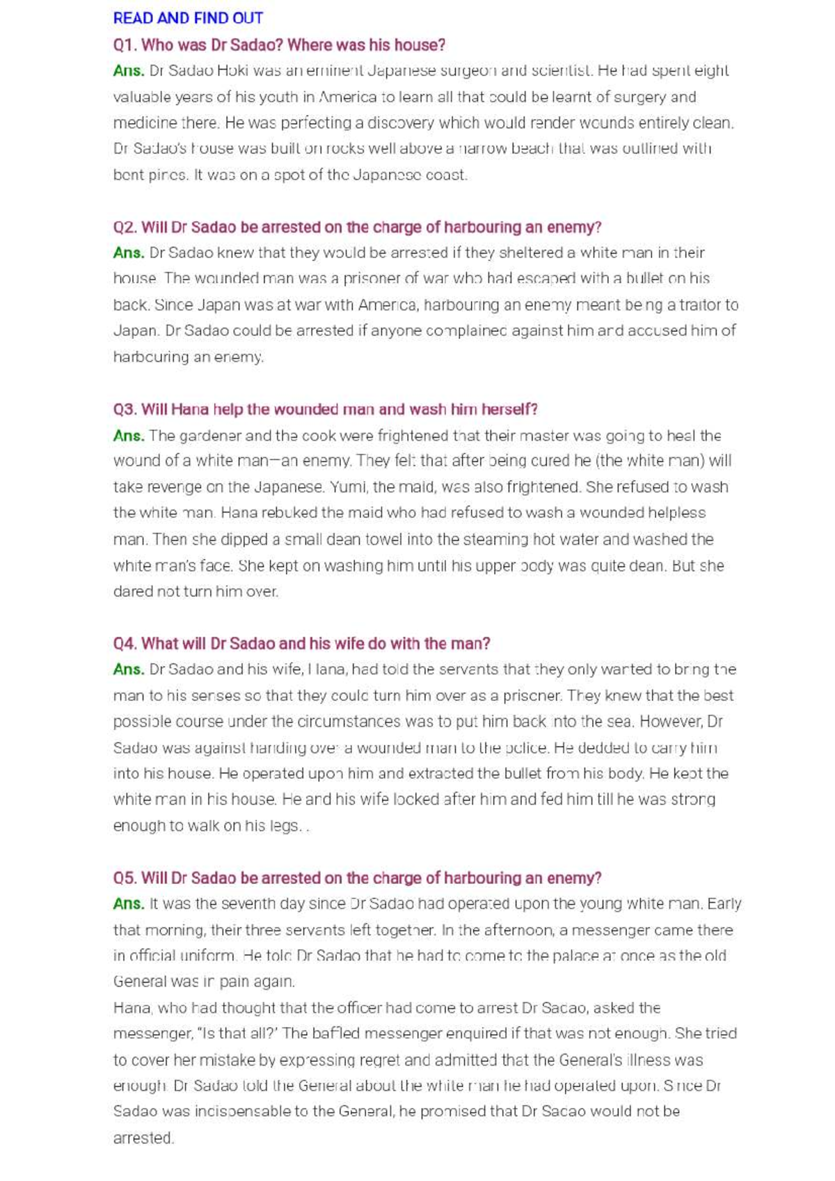 The Enemy (Ch 3) - Summary and Analysis Notes - Studocu