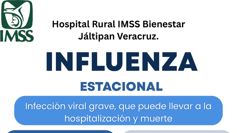 Infografía sobre Influenza Estacional y Vacunación en IMSS Bienestar ...