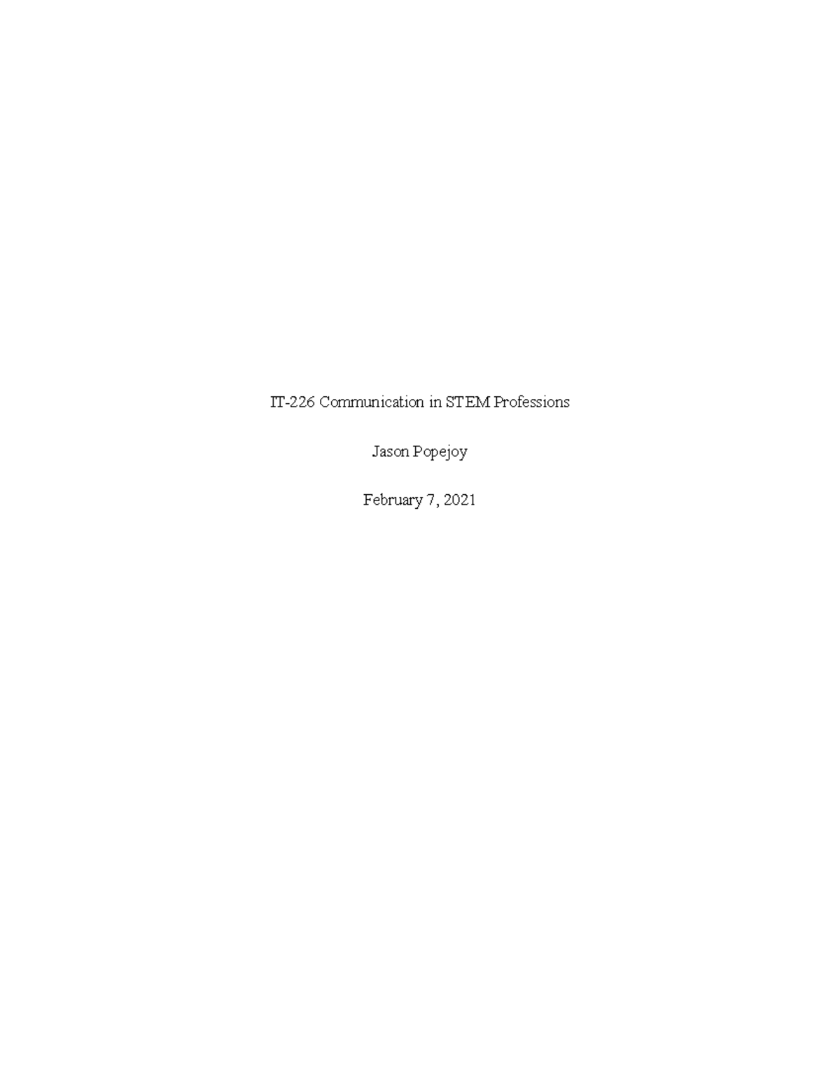 IT-226 Project One: DataNanny App for Non-technical audiences - Studocu