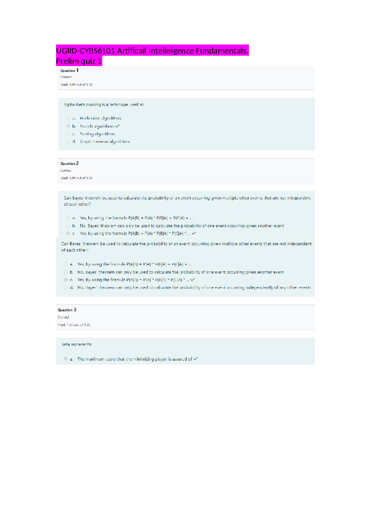 UGRD-CBS6101 artificial intelligence - Artificial Intelligence Fundamentals - UGRD-CYBS6101 ...