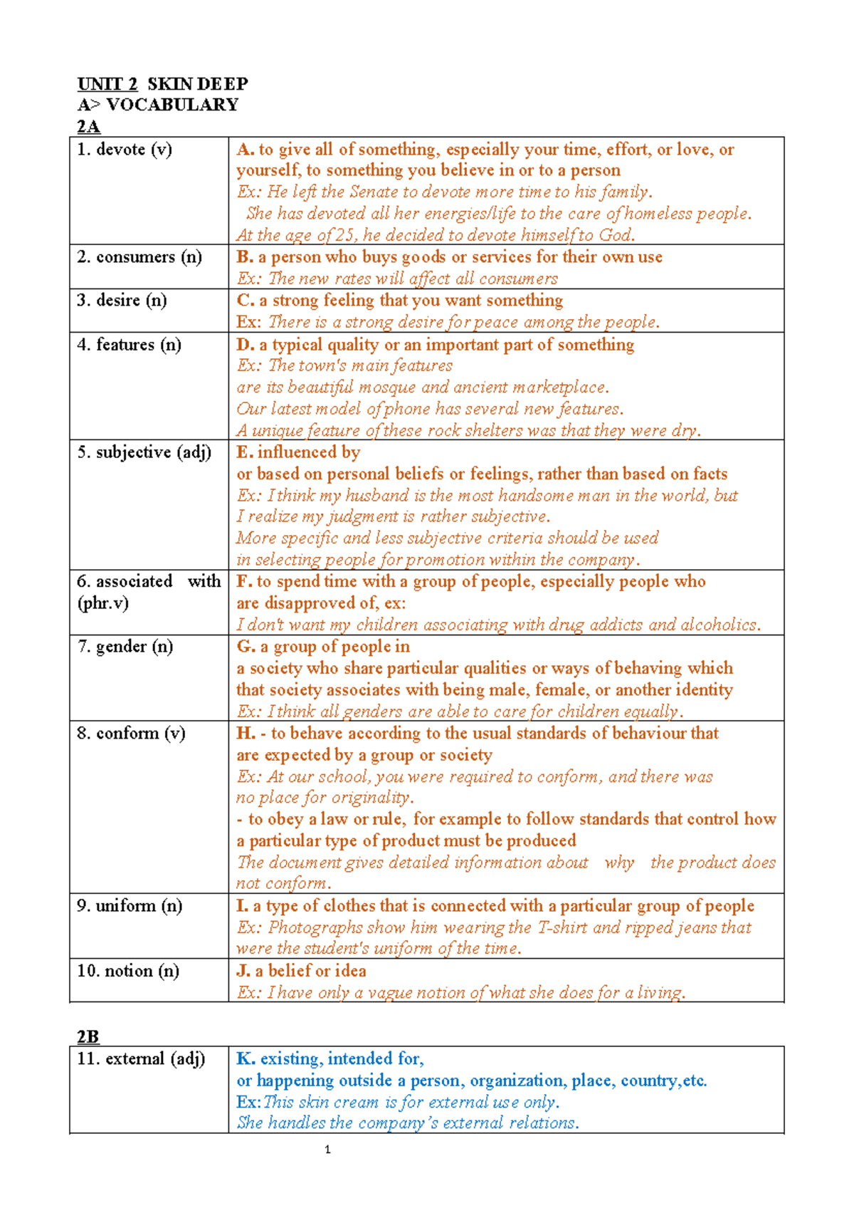 UNIT 2-READ.2-TDTU - Vocabulary and Word Forms Guide - Studocu
