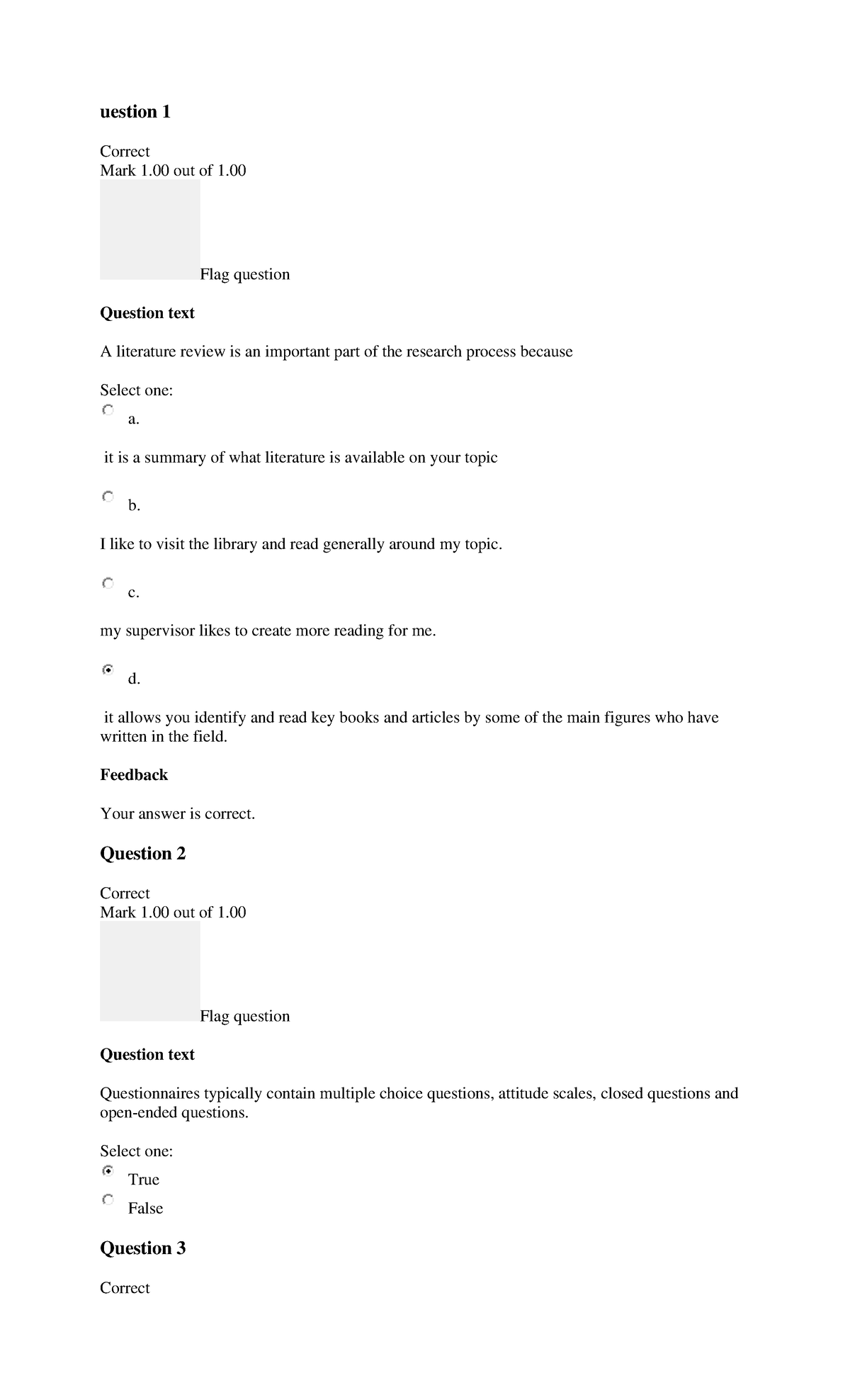 Business Research Quiz 1 & 2: Key Concepts and Questions - Studocu