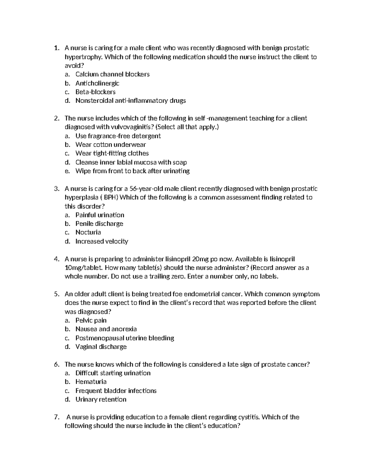 Nursing Care for Benign Prostatic Hypertrophy (BPH) and Related ...