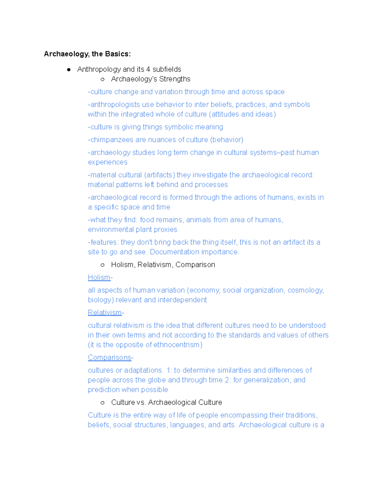 Archaeology 101: Key Concepts & Techniques for Exam 1 - Studocu